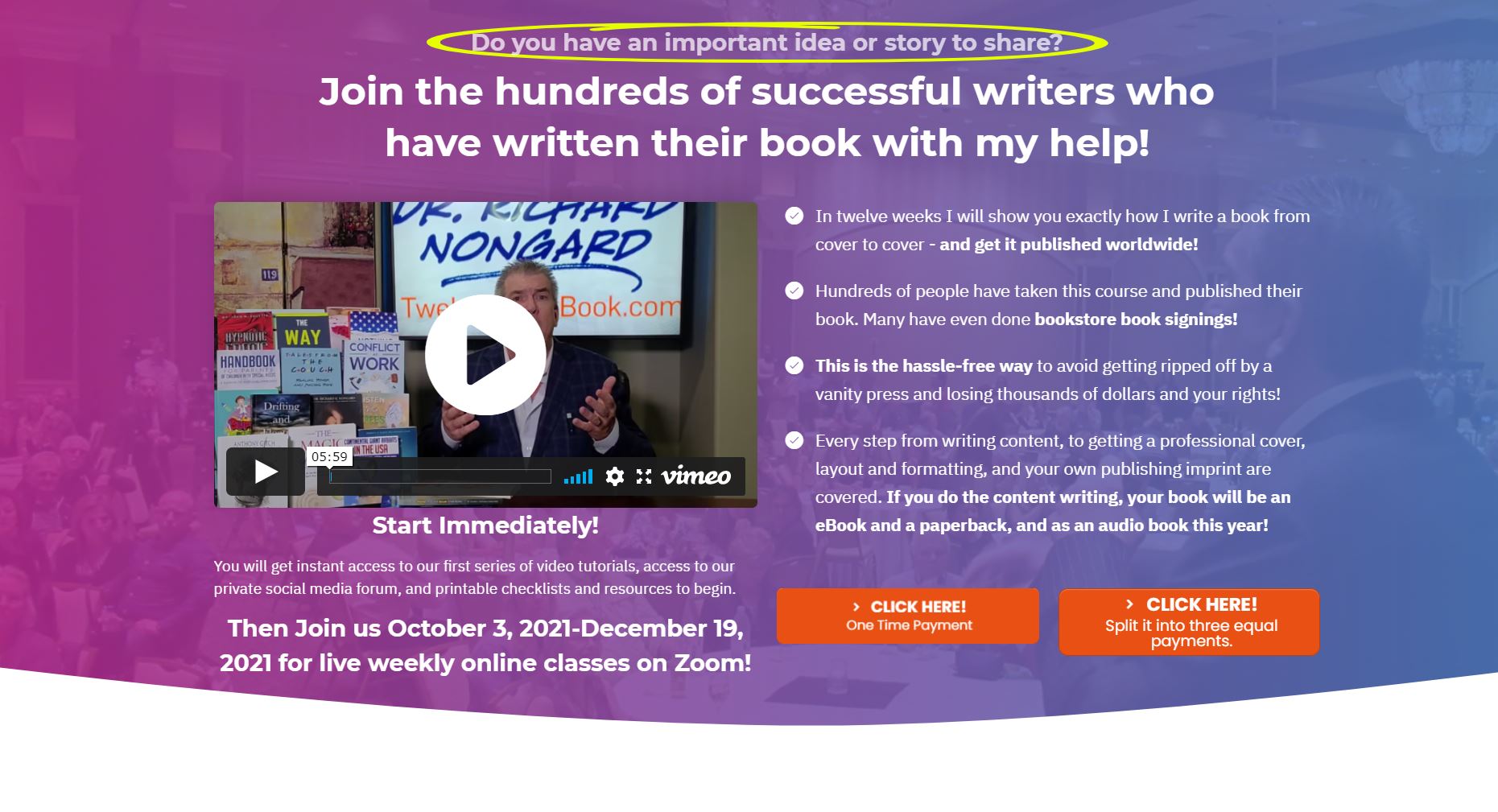 The Online Step-by-Step Guide to Writing and Publishing YOUR book!